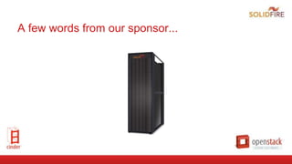 OpenStack Cinder Best Practices - Meet Up | PPTX