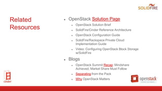 OpenStack Cinder Best Practices - Meet Up | PPTX