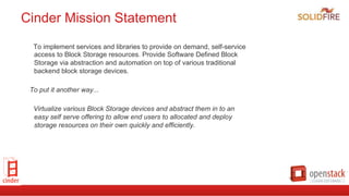 OpenStack Cinder, Implementation Today and New Trends for Tomorrow | PPT
