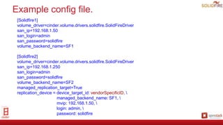 Cinder - status of replication | PPTX