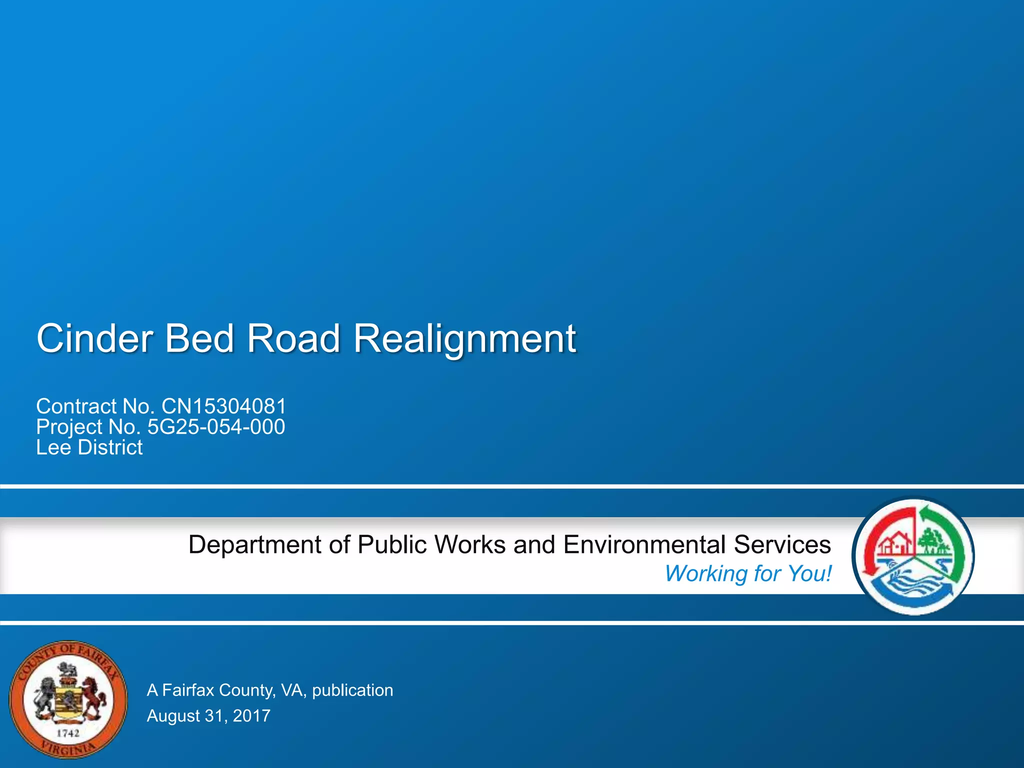 Cinder Bed Road Realignment | PPT
