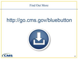CMS BlueButton on FHIR at Cinderblocks3 | PPT