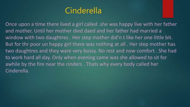 Narative text Cinderella | PPT