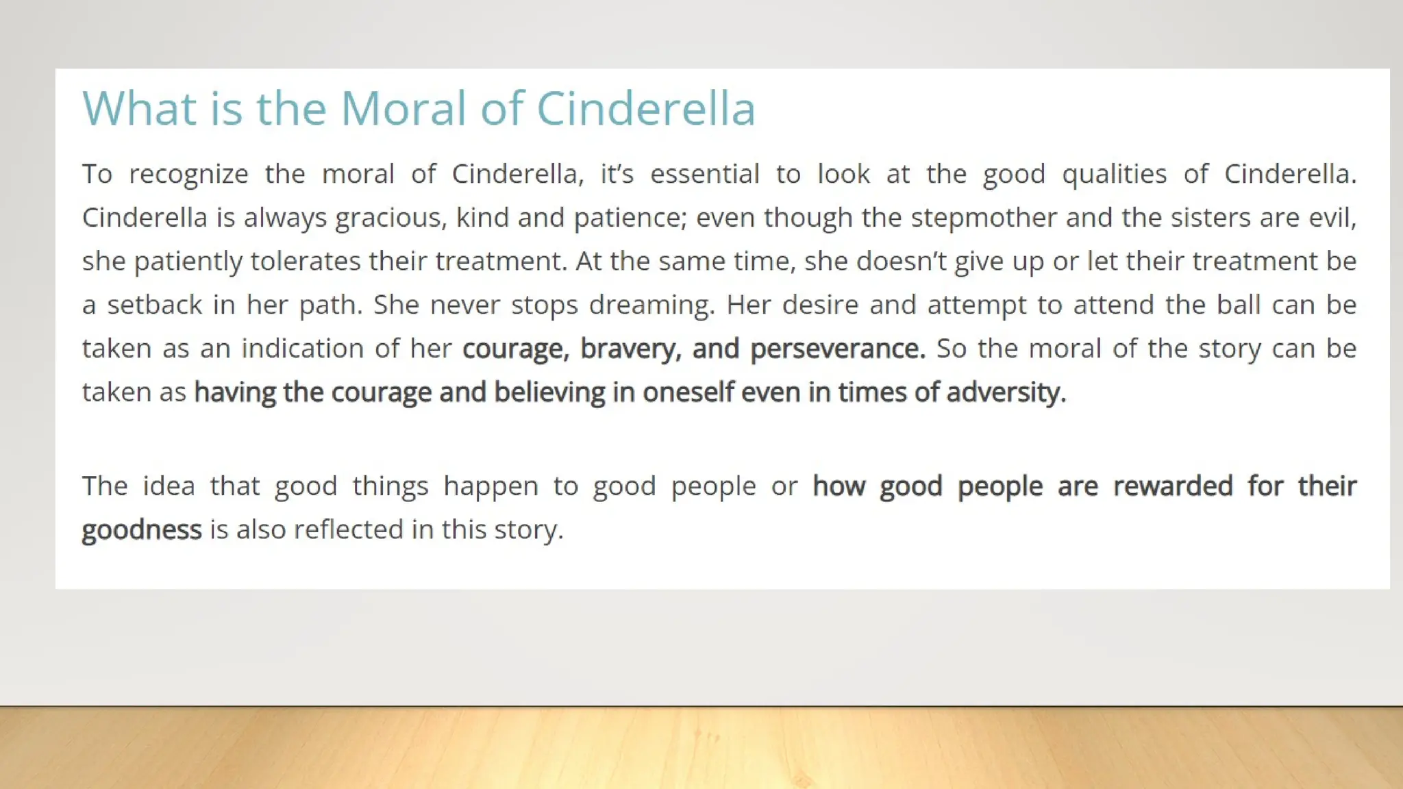 Cinderella story telling english and moral lesson | PPTX