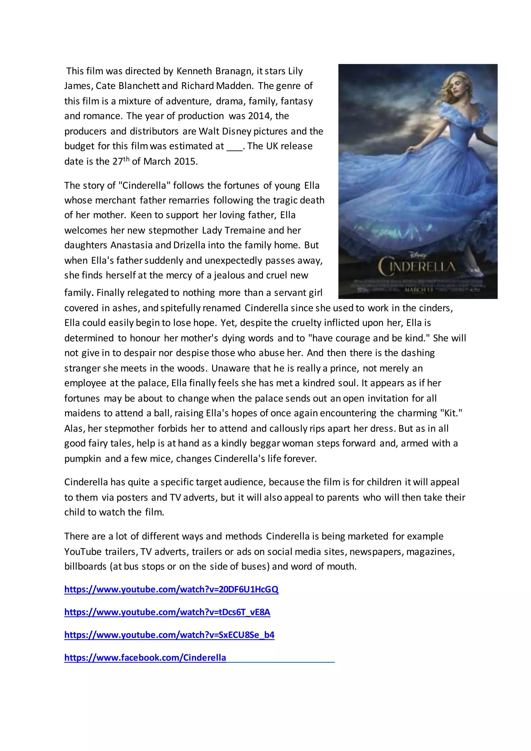 Cinderella and Chappie | DOCX | Movies | Entertainment