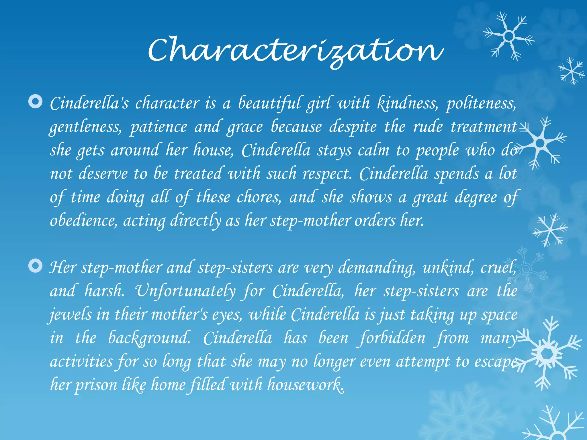 Cinderella fairytale short story analysis | PPTX