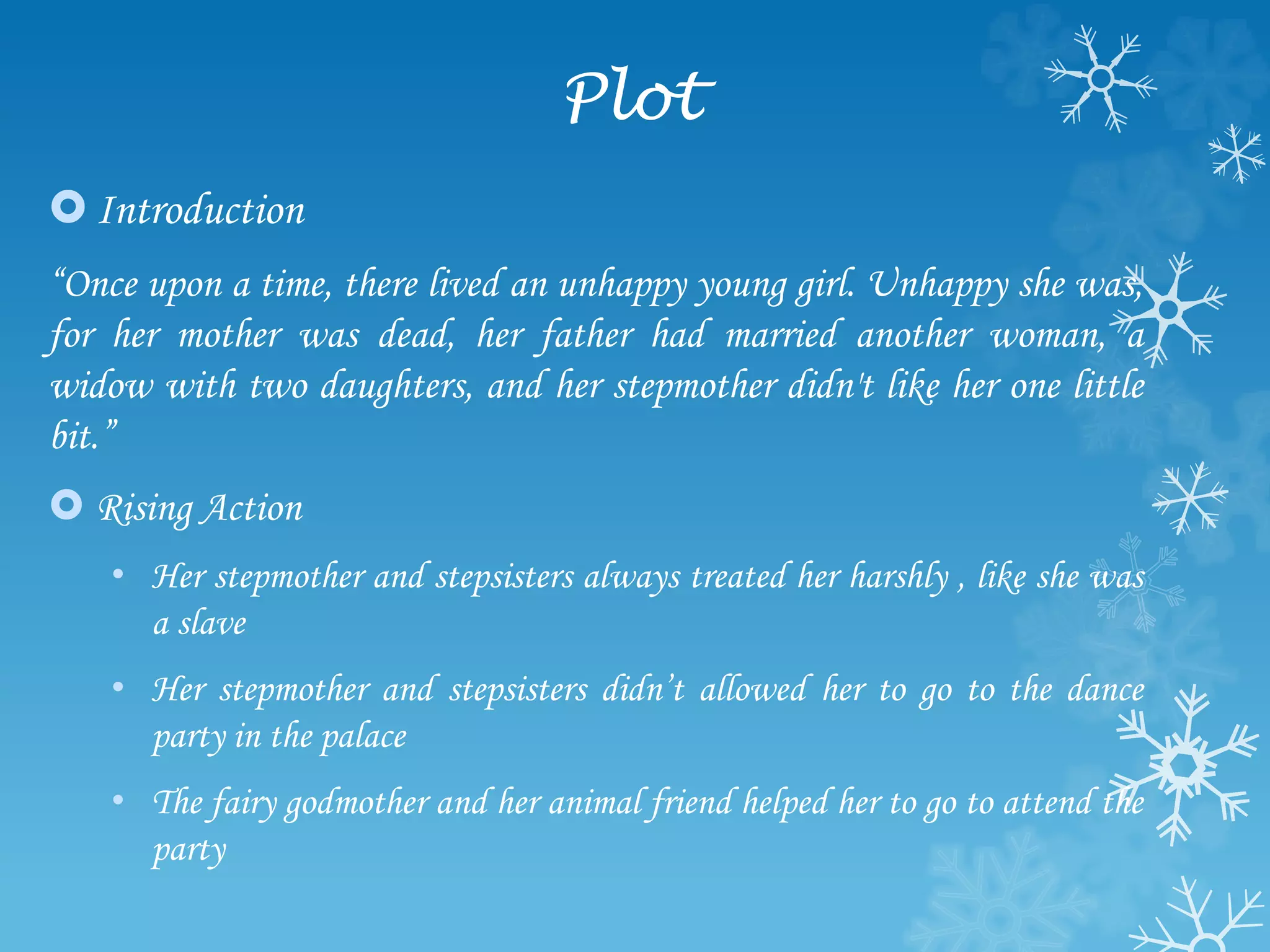 Cinderella fairytale short story analysis | PPTX