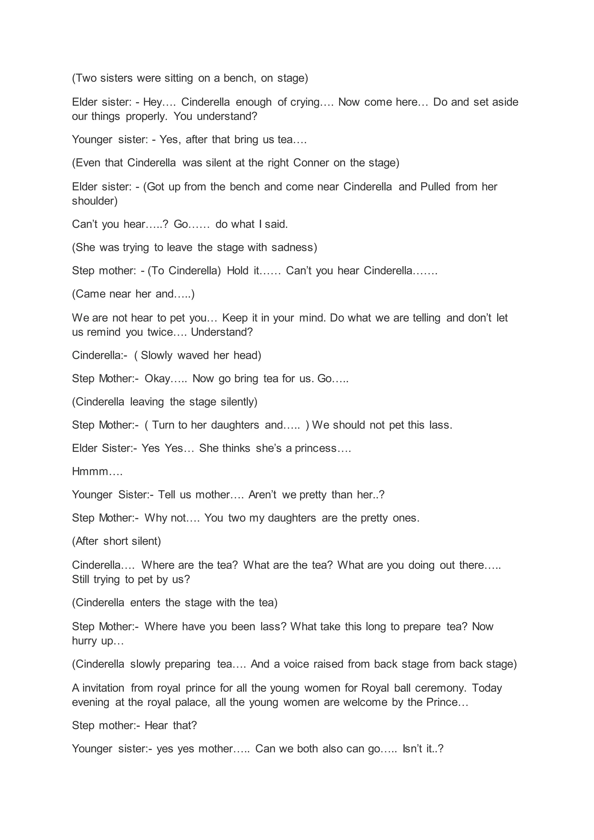 Cinderella story (example) | DOCX