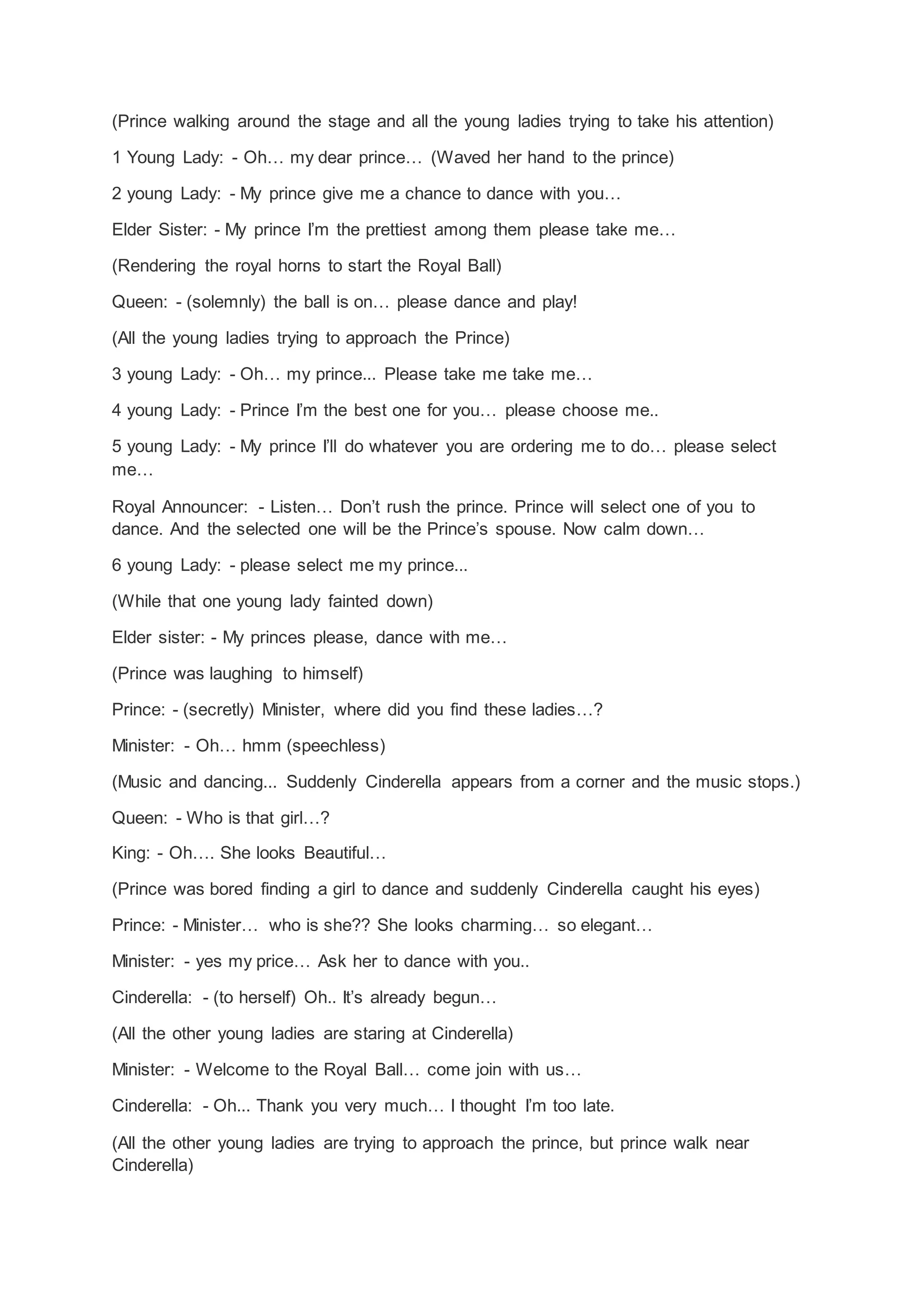 Cinderella story (example) | DOCX