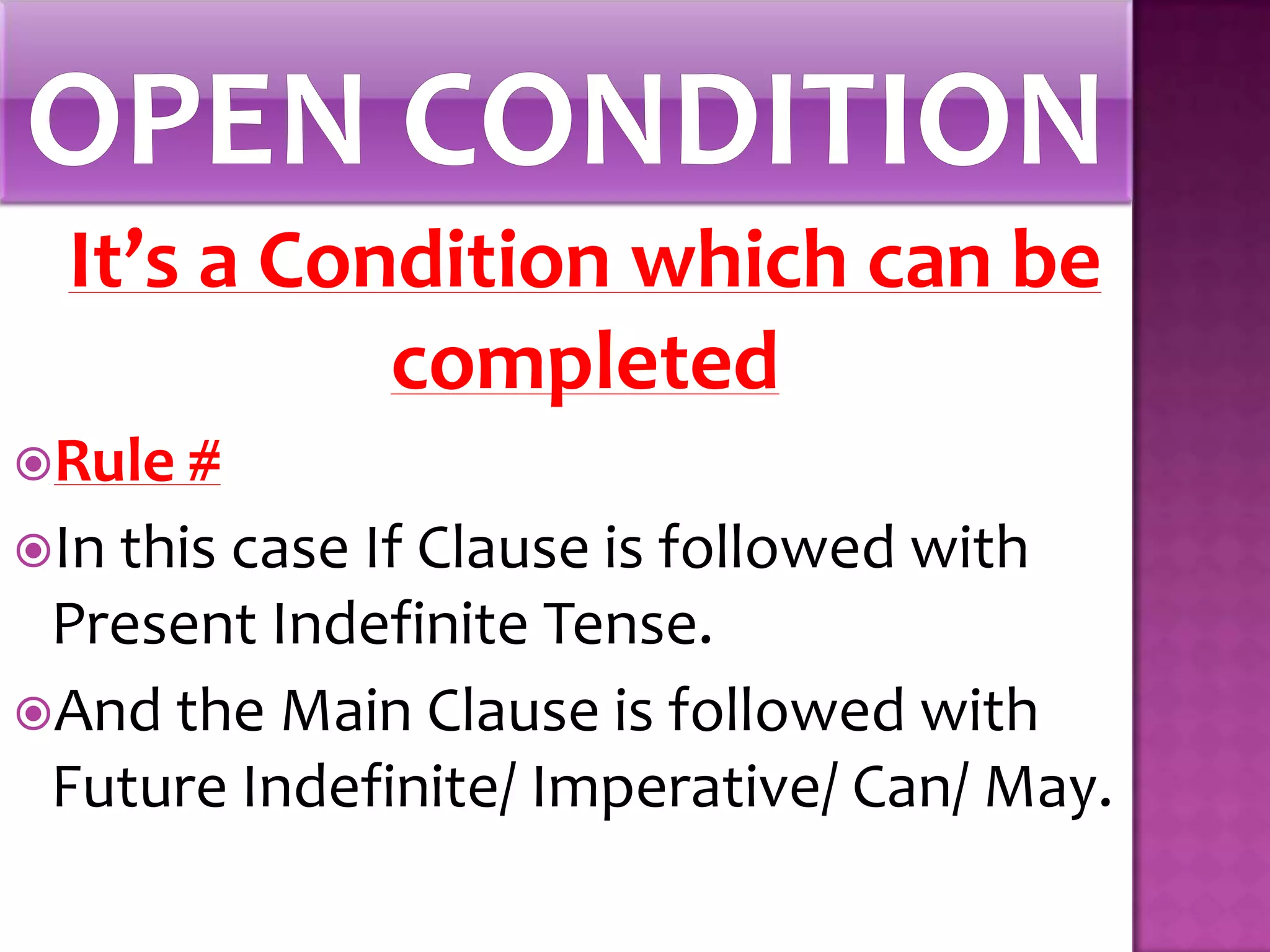 Conditions in english grammar | PPT