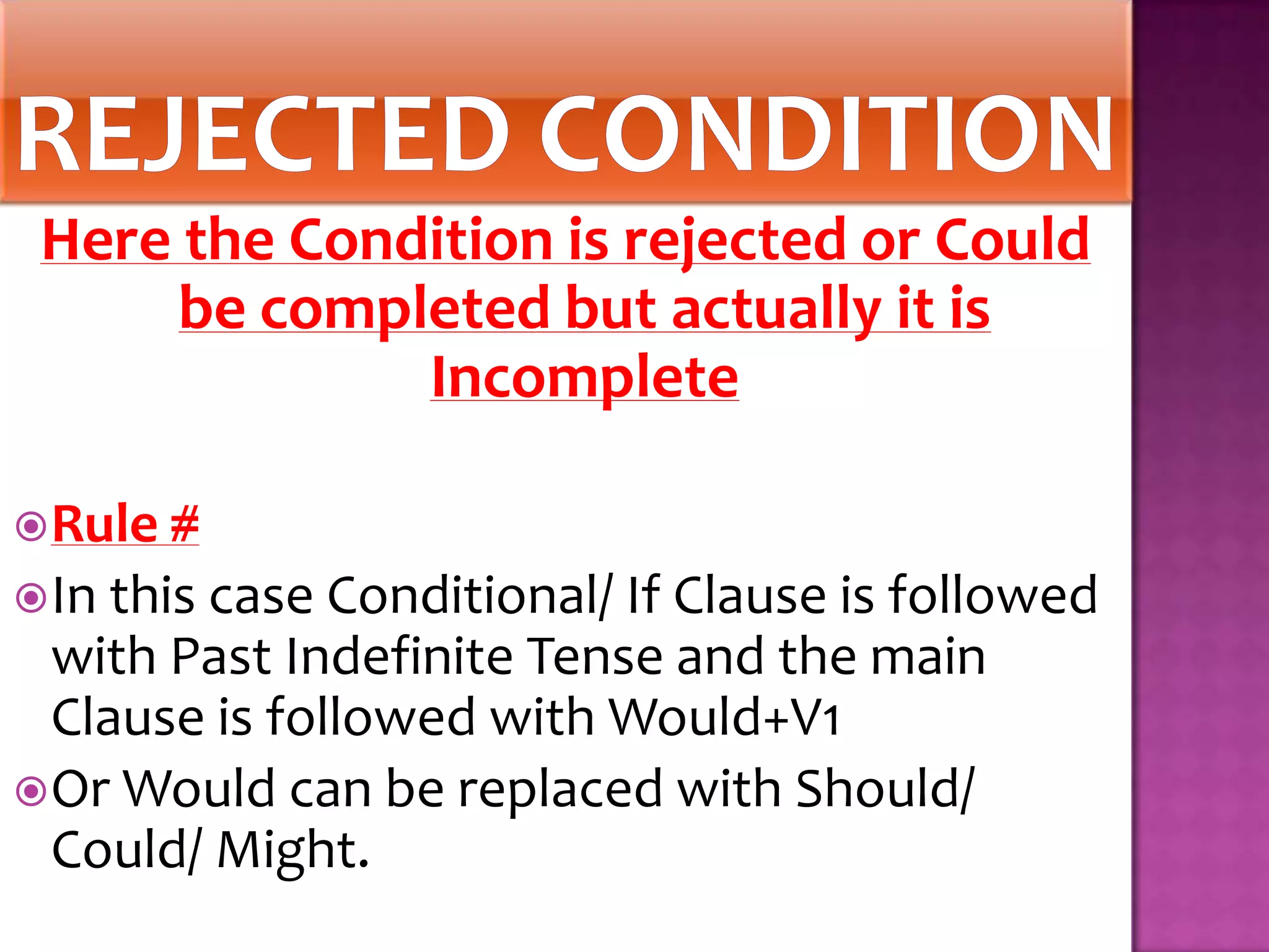 Conditions in english grammar | PPT