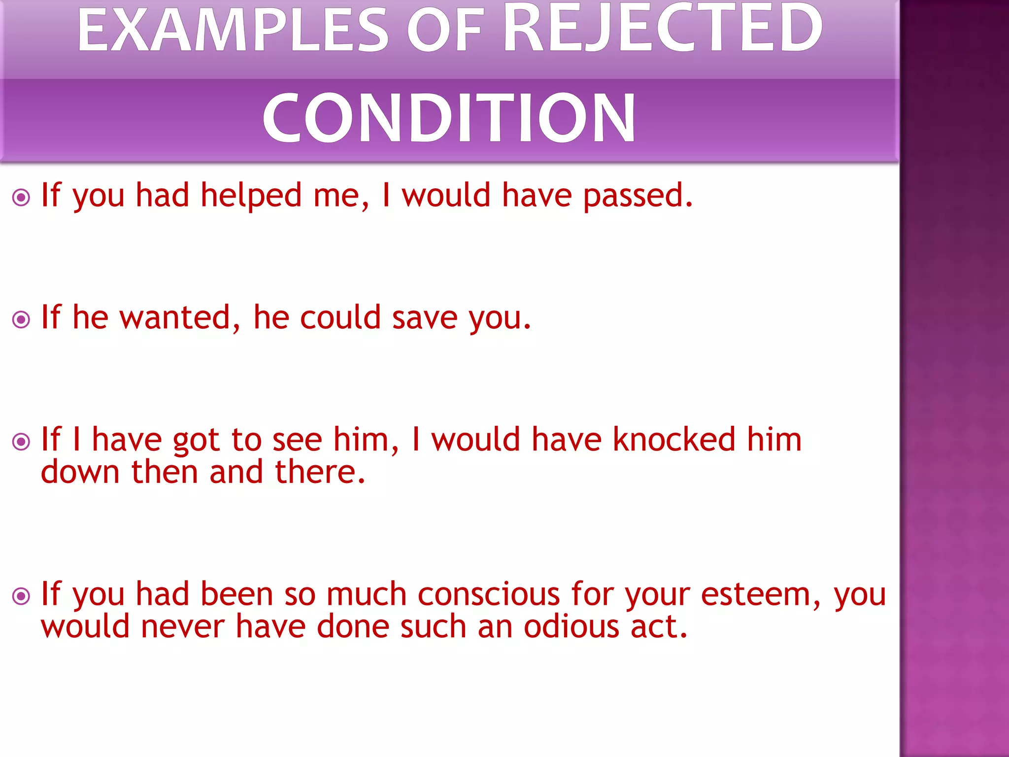 Conditions in english grammar | PPT