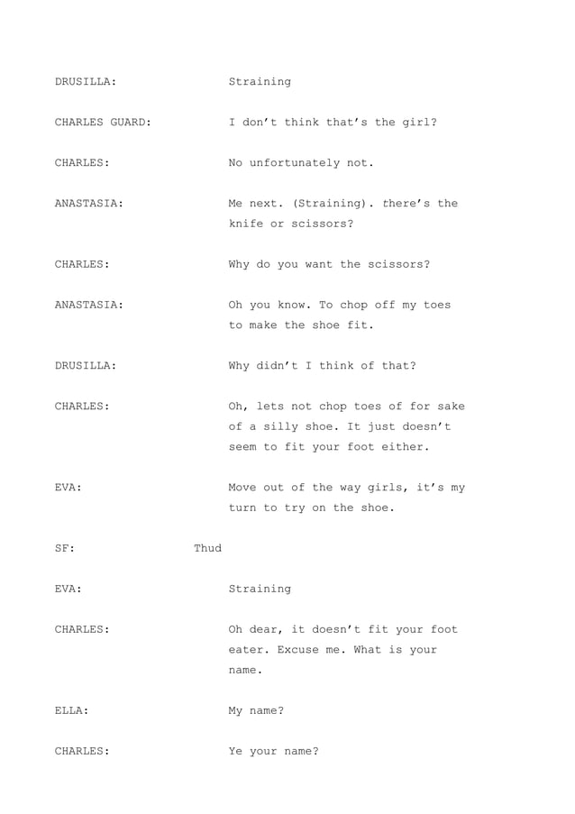 Cindrella radio drama script | PDF