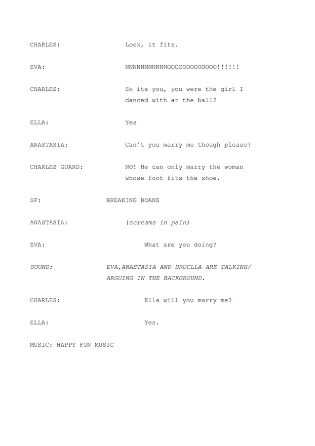 Cindrella radio drama script | PDF