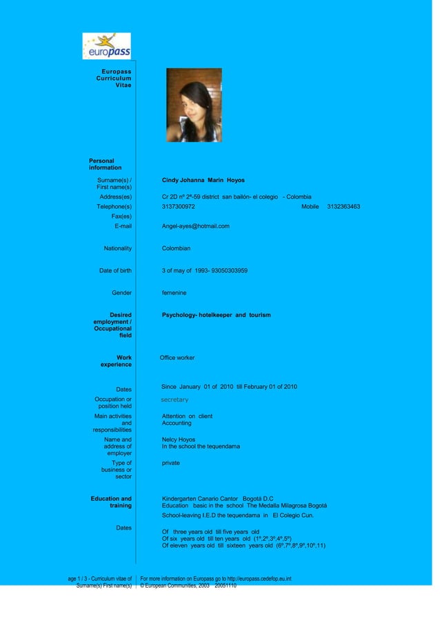 Cindy curriculum | DOCX | Education