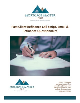 Cindy Ertman's REFI scripts and email template | PDF | Home Financing ...