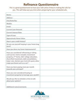 Cindy Ertman's REFI scripts and email template | PDF