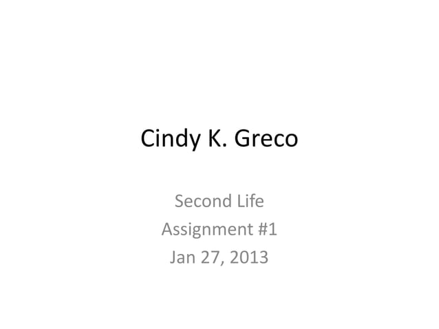 Cindy k greco presentation1 | PPTX