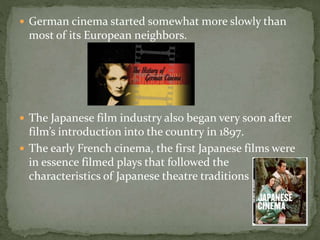 The history of Cinema | PPTX