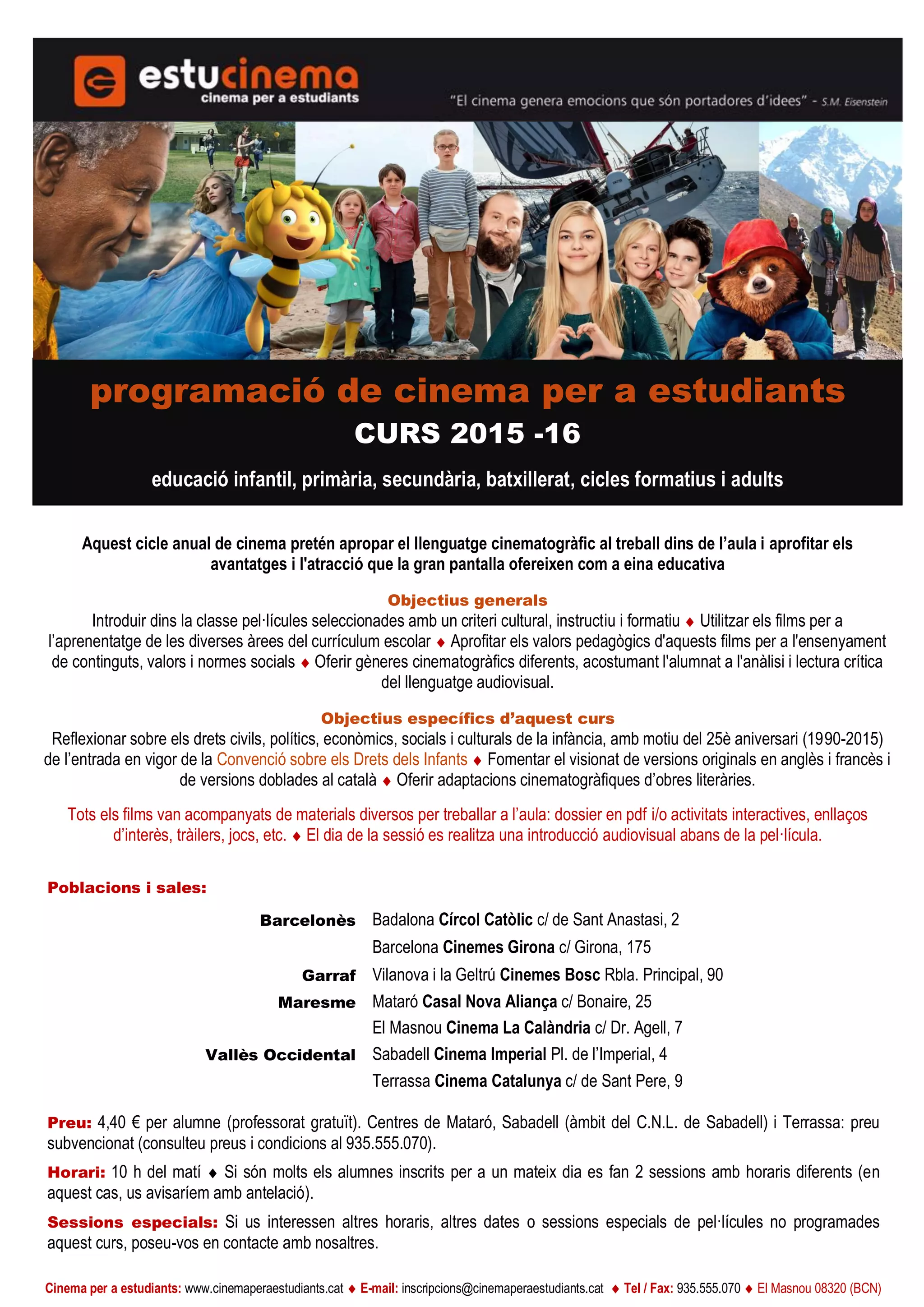 Cinema per-a-estudiants-2015-16 | PDF