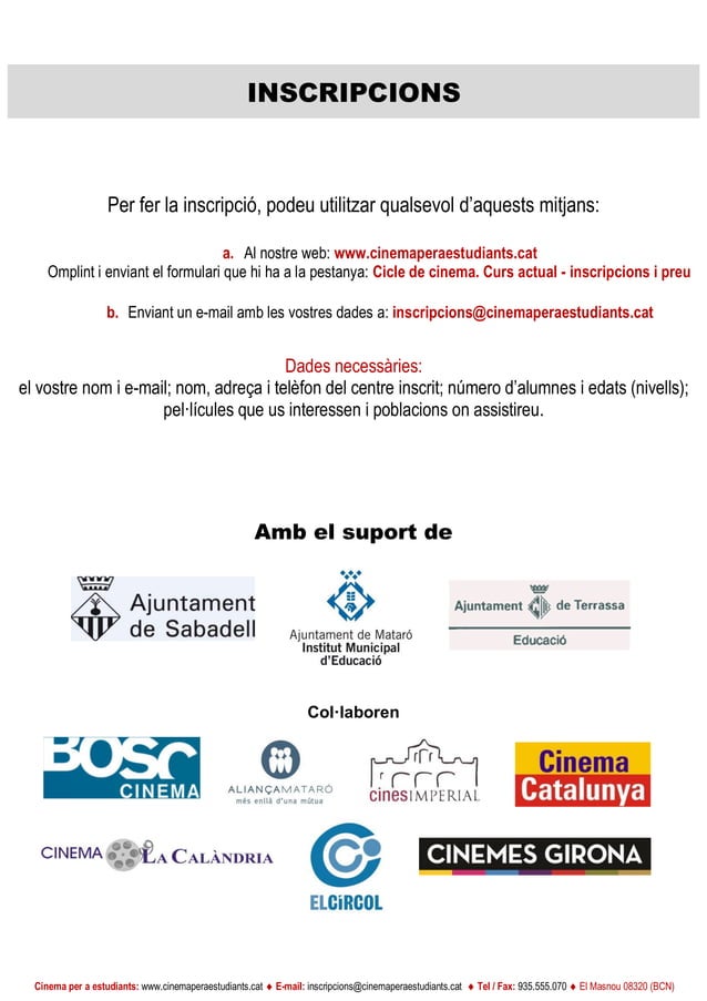 Cinema per-a-estudiants-2015-16 | PDF