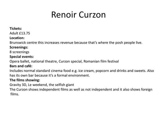 Cinema experience | PPTX | Movies | Entertainment