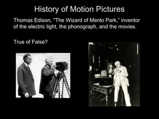 3000 Presentation 8: Cinema History Part 1 The Wizard and the Magician ...