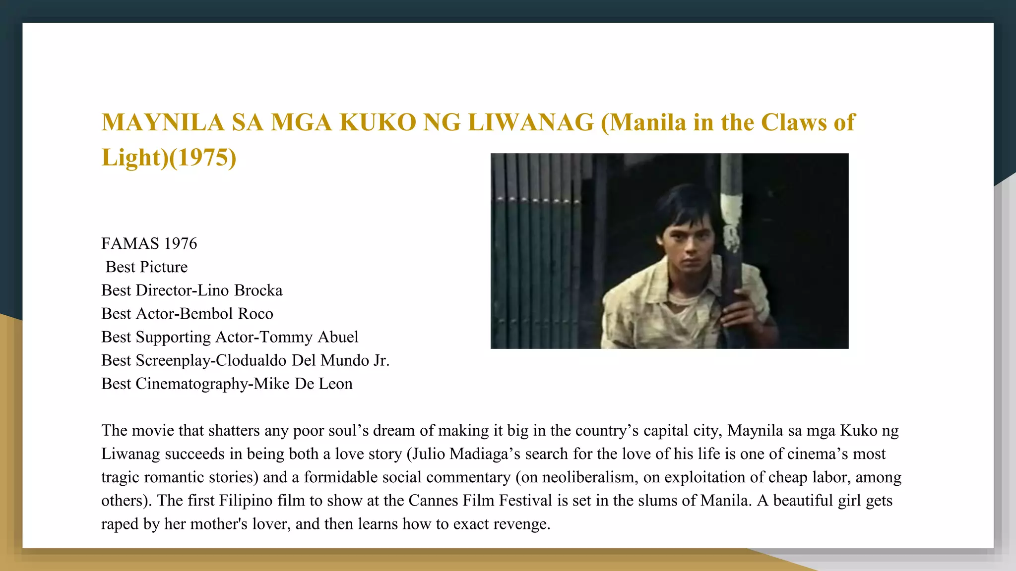 Cinema of the philippines | PPTX