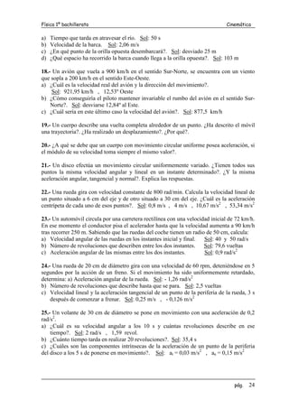 Cinematica ejercicios y teoría | PDF