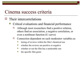 Cinematic successcriteria | PPT