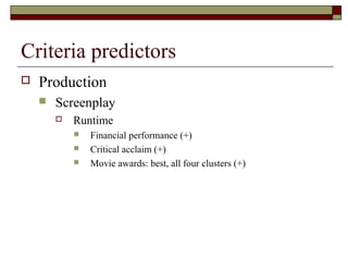 Cinematic successcriteria | PPT