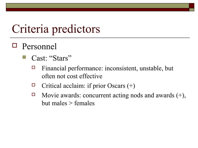 Cinematic successcriteria | PPT | Movies | Entertainment