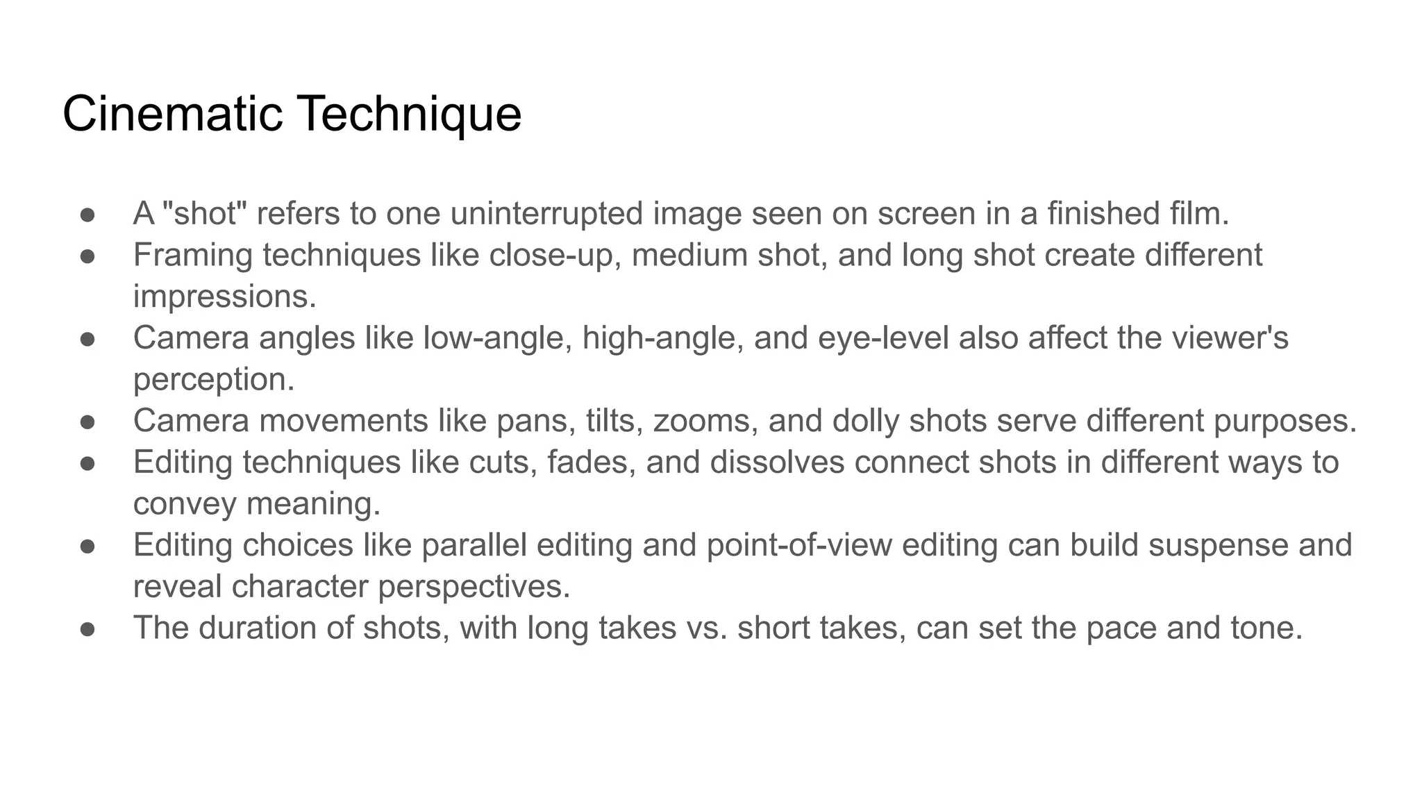 A Brief Explanation on Film Cinematic and Theatrical Elements | PDF