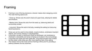 A Brief Explanation on Film Cinematic and Theatrical Elements | PDF
