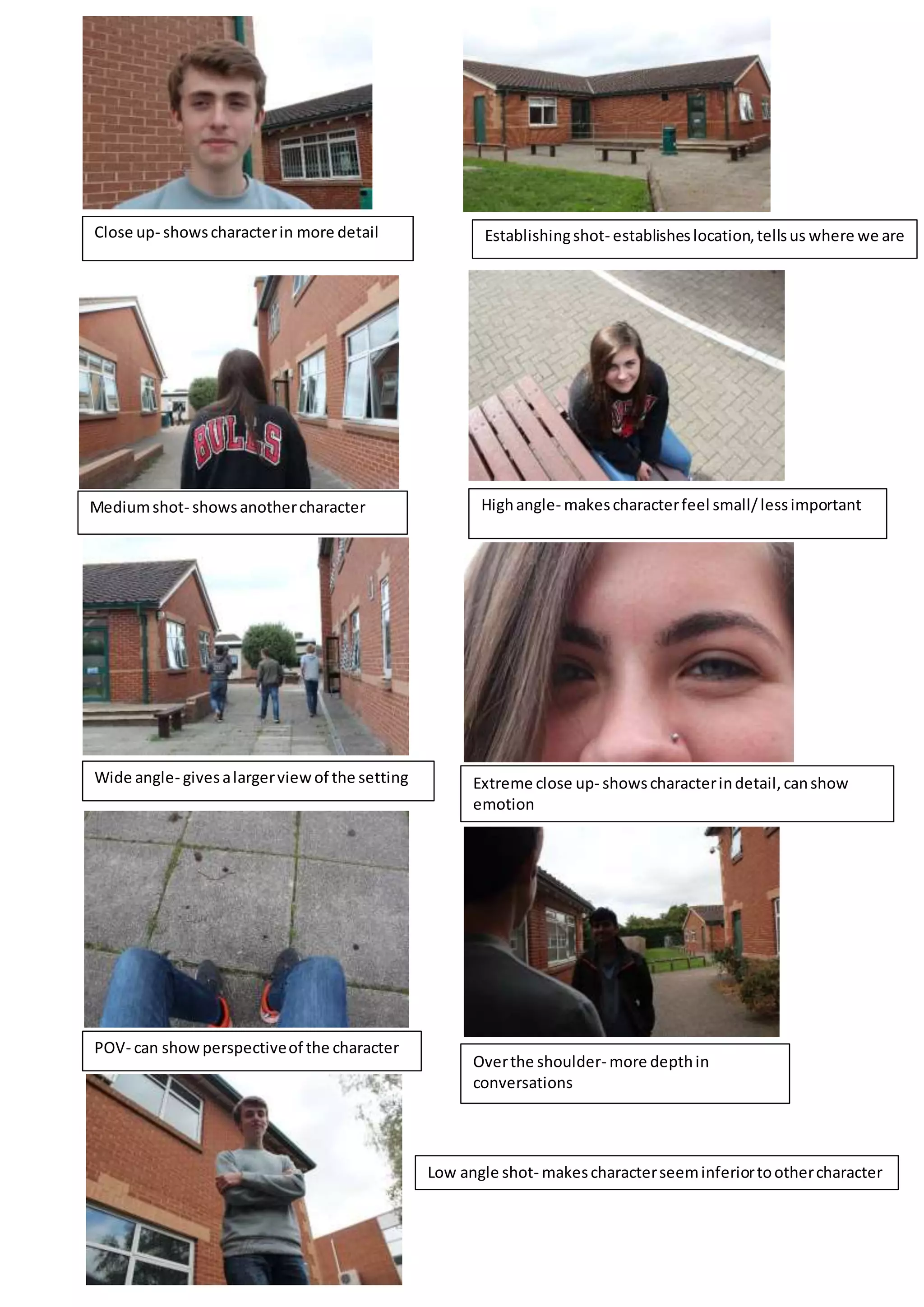 Cinematography (camera angles and shot types) | DOCX