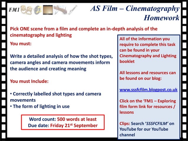Cinematography lesson 4 - lighting | PPTX