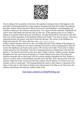 Cinematography Essay | PDF