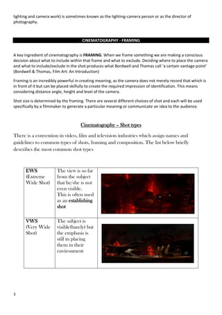 Cinematography handout lesson 2 | PDF