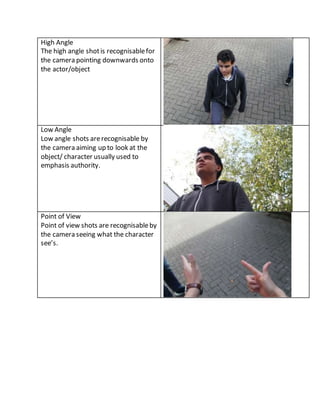 Cinematography hw | DOCX