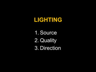 Cinematography lighting and depth | PPTX