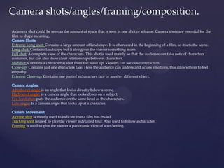 Cinematogrpahy Powerpoint. | PPTX