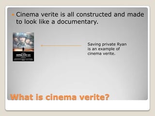 Cinema verite | PPTX