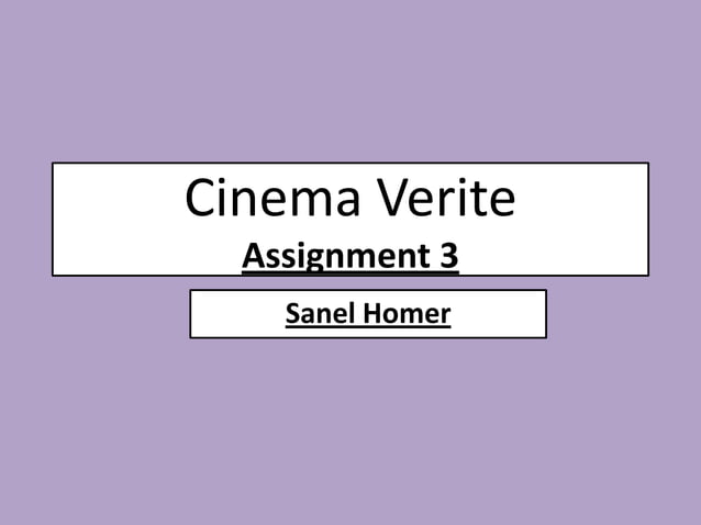 Cinema vertie | PPTX