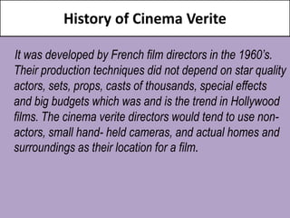 Cinema vertie | PPTX