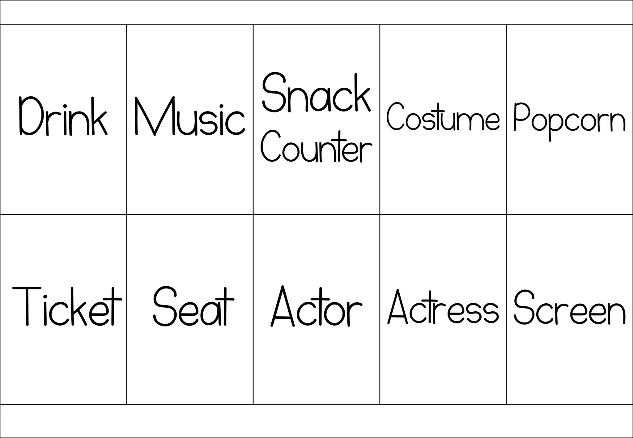 Cinema vocabulary | PDF