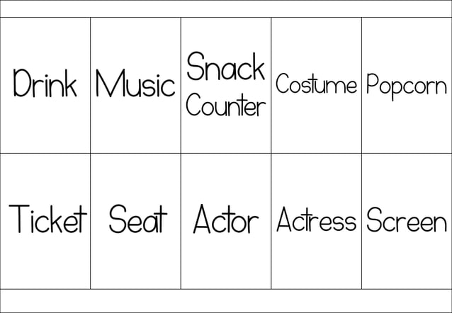 Cinema vocabulary | PDF