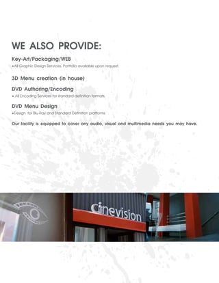 Cinevision Creative Services | PDF