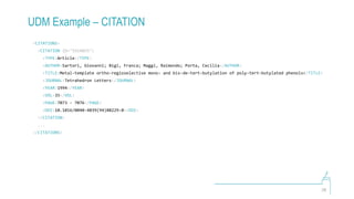 UDM (Unified Data Model) - Enabling Exchange of Comprehensive Reaction ...