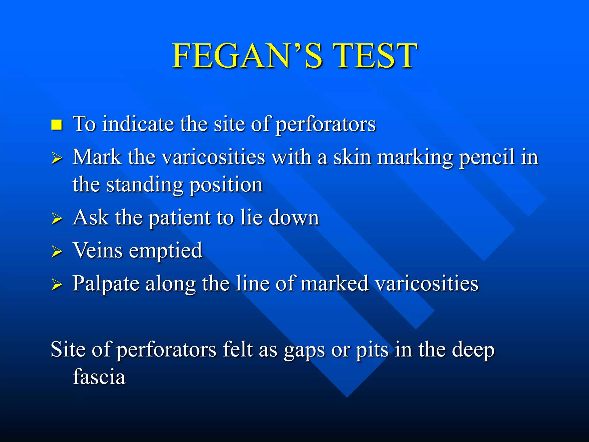 varicose veins- Cinical Features & Examination | PPT