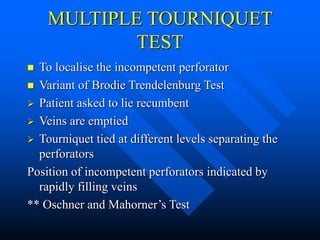 varicose veins- Cinical Features & Examination | PPT